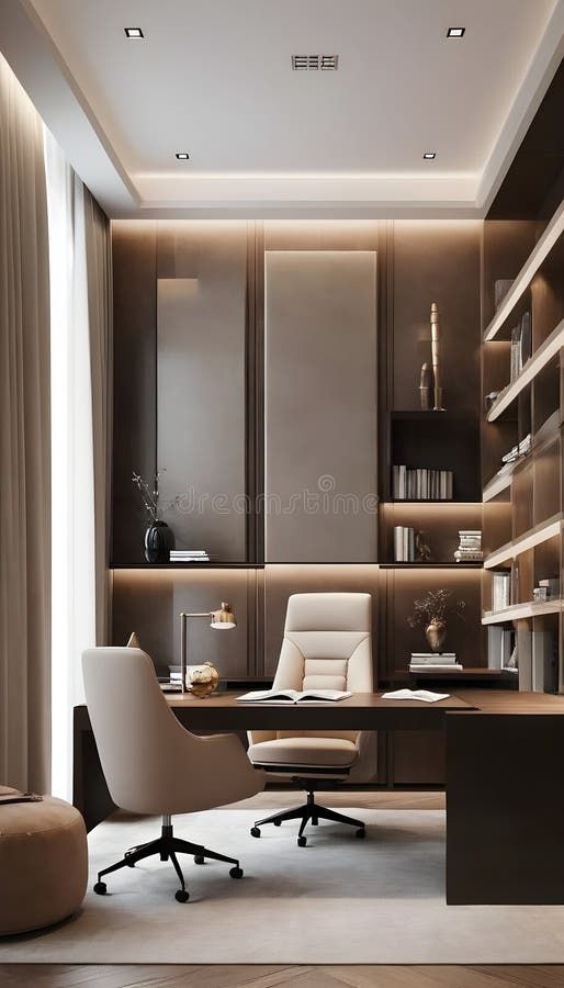Elegant, Modern, Minimalistic Study Room Design Template for the ...