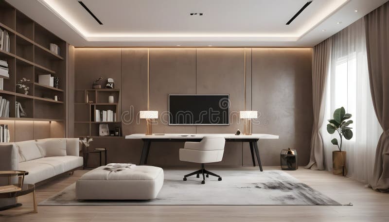 Elegant, Modern, Minimalistic Study Room Design Template for the ...
