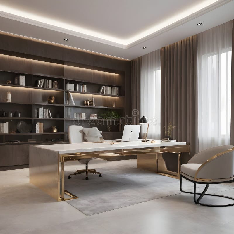 Elegant, Modern, Minimalistic Study Room Design Template for the ...