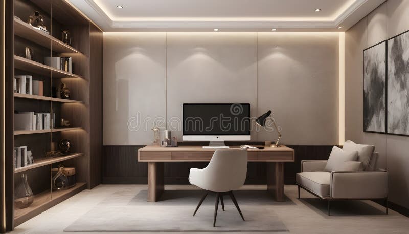 Elegant, Modern, Minimalistic Study Room Design Template for the ...