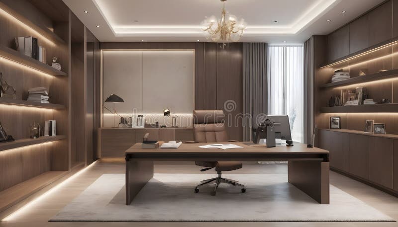Elegant, Modern, Minimalistic Study Room Design Template for the ...