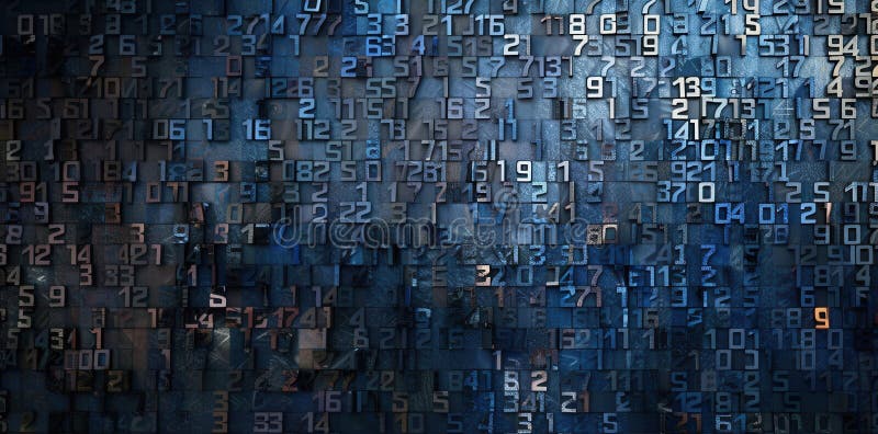 Elegant and Modern Number Pattern Wallpaper. Minimalist Design Concept ...