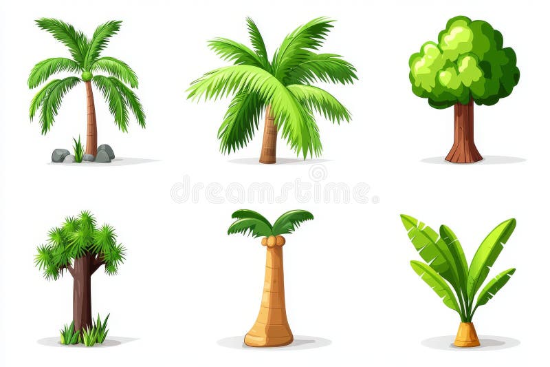 An Elegant Modern Palm Tree Set on a White Background. Stock Image ...