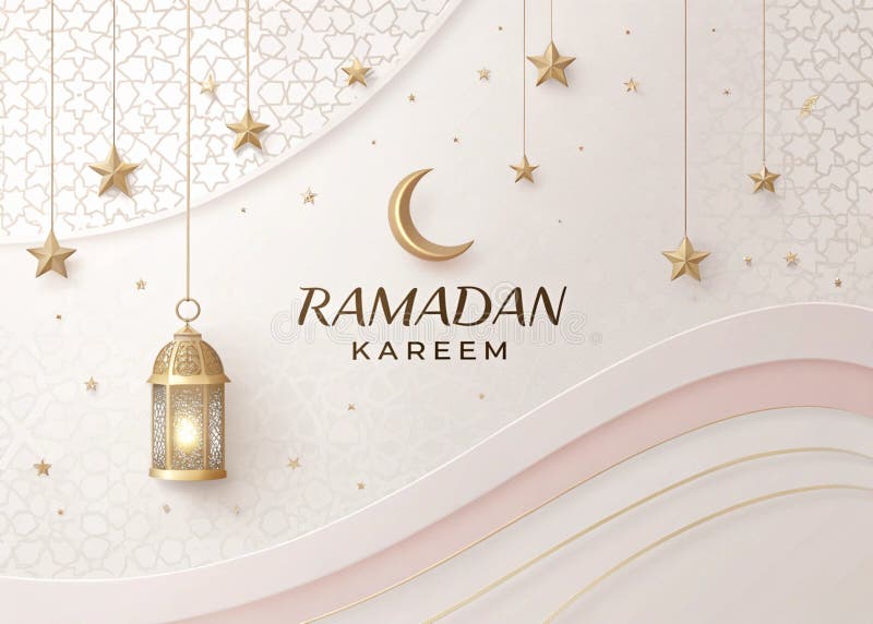 Elegant and Modern Ramadan Kareem Greeting Card Design Stock Image ...