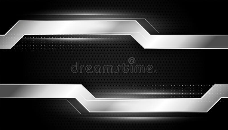 Elegant and Modern Silver Design on Dark Black Wallpaper Stock Vector ...