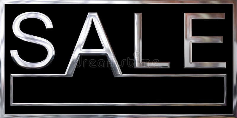 Elegant Modern Silver Sale Sign Stock Illustration - Illustration of ...