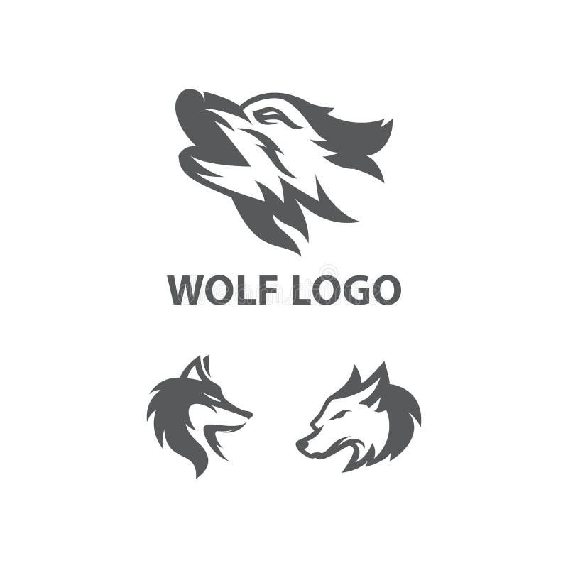 Elegant Modern Strong Wolf Head Vector Set Design Template Rare ...