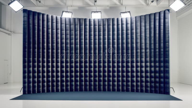 An Elegant, Modern Studio Backdrop Featuring a Curved, Textured Wall ...