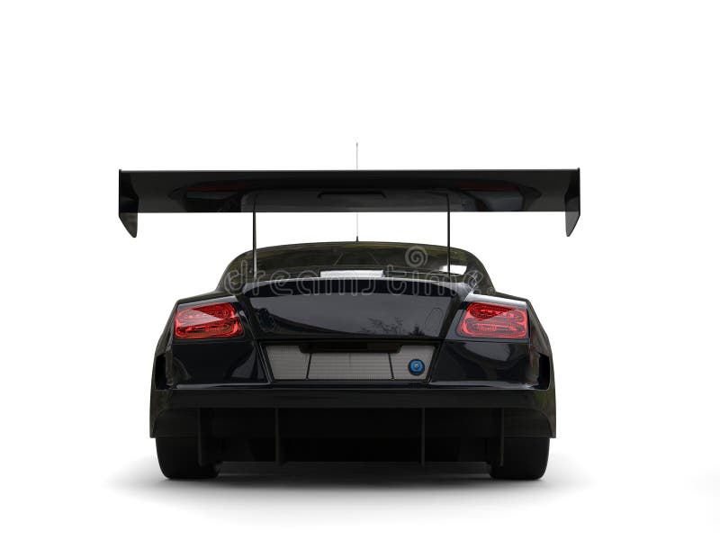 Elegant Modern Super Car - Back View Stock Illustration - Illustration ...
