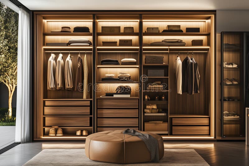 Elegant Modern Wardrobe Interior Design Stock Illustration ...