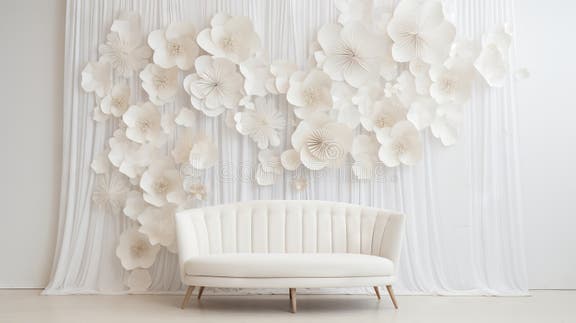 Elegant and Modern White Backdrop Stock Illustration - Illustration of ...