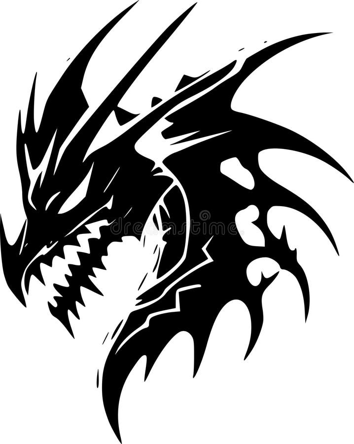 Dragons - Minimalist and Simple Silhouette - Vector Illustration Stock ...