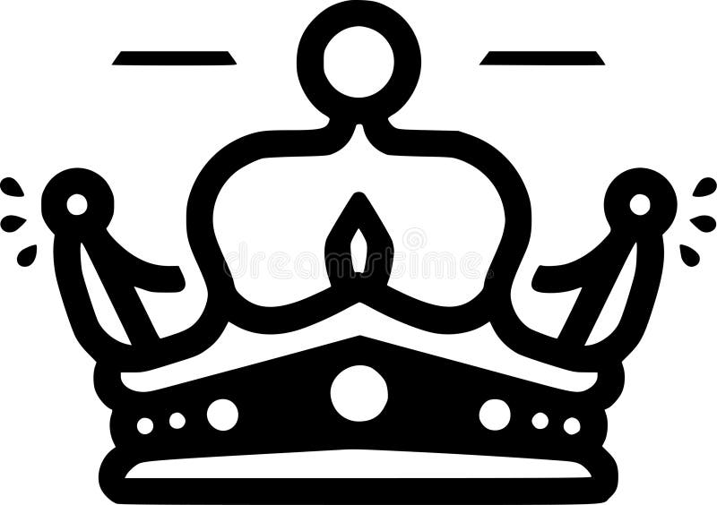 Coronation - Black and White Vector Illustration Stock Vector ...