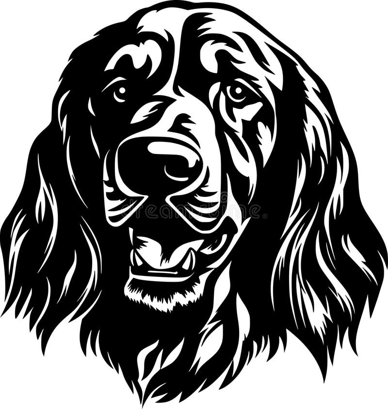 Rhodesian - Black and White Isolated Icon - Vector Illustration Stock ...
