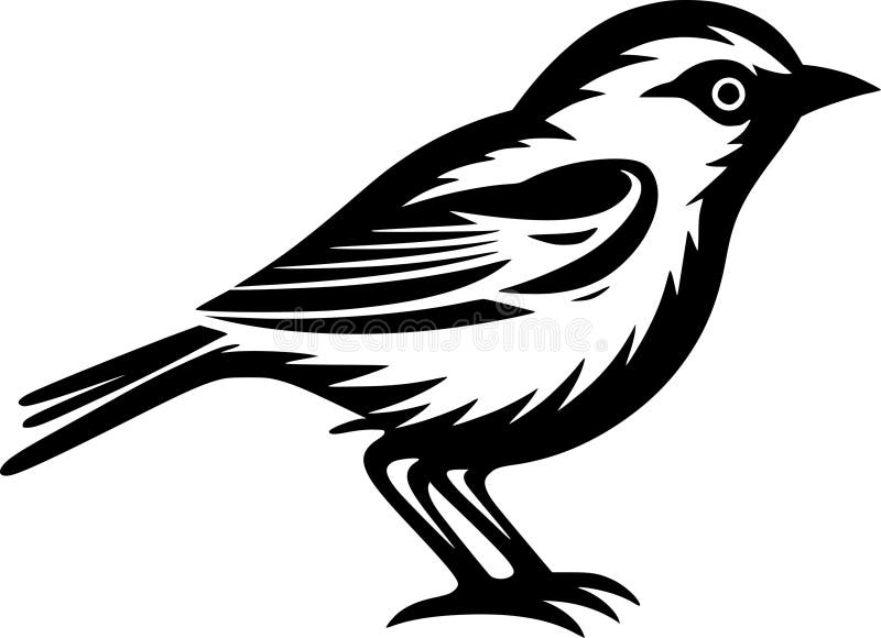 Sparrow - Minimalist and Simple Silhouette - Vector Illustration Stock ...