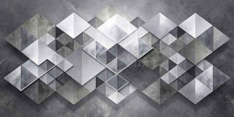 Elegant Monochrome Abstract Cube Pattern Background with Subtle White ...