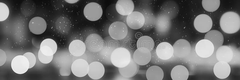 Elegant Monochrome Background Featuring Defocused Light Orbs and Subtle ...