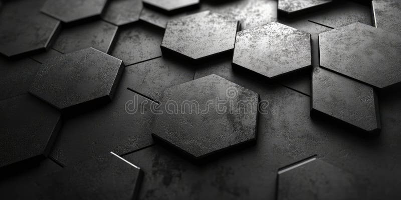 Elegant Monochrome Hexagonal Pattern with Embossed Texture for Modern ...