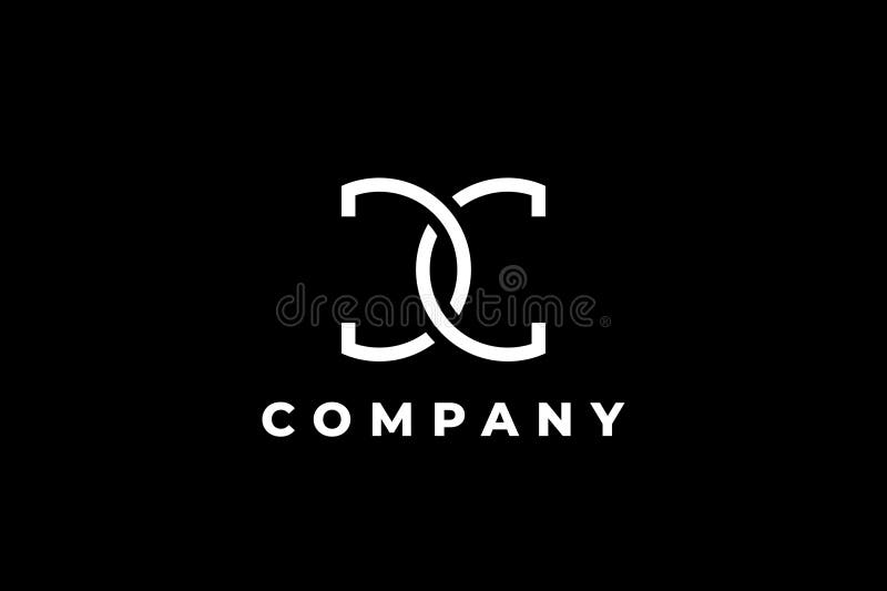 Elegant Monogram Double Letter C Chained Stock Illustration ...