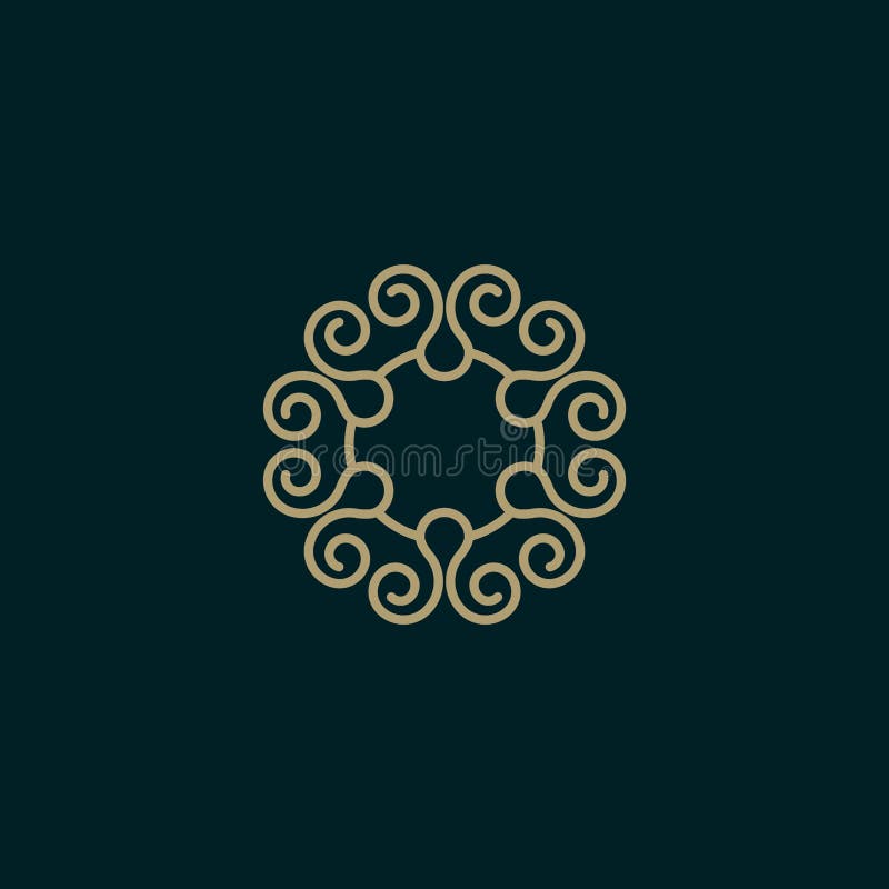 Elegant Monogram Logo Design Template Stock Vector - Illustration of ...