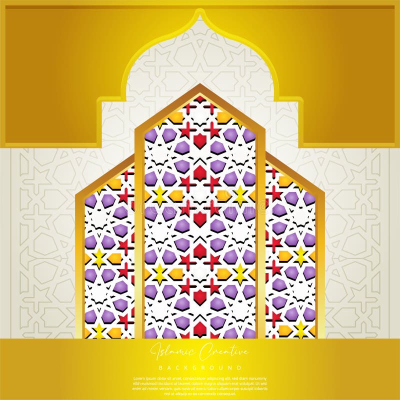 Elegant Mosque Gate Design. Islamic Creative Background Stock Vector ...