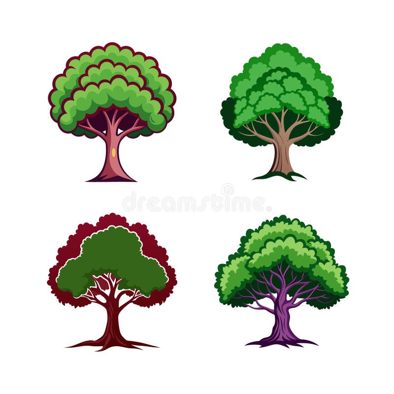 Elegant Mulberry Tree Bold Design Stock Vector - Illustration of ...