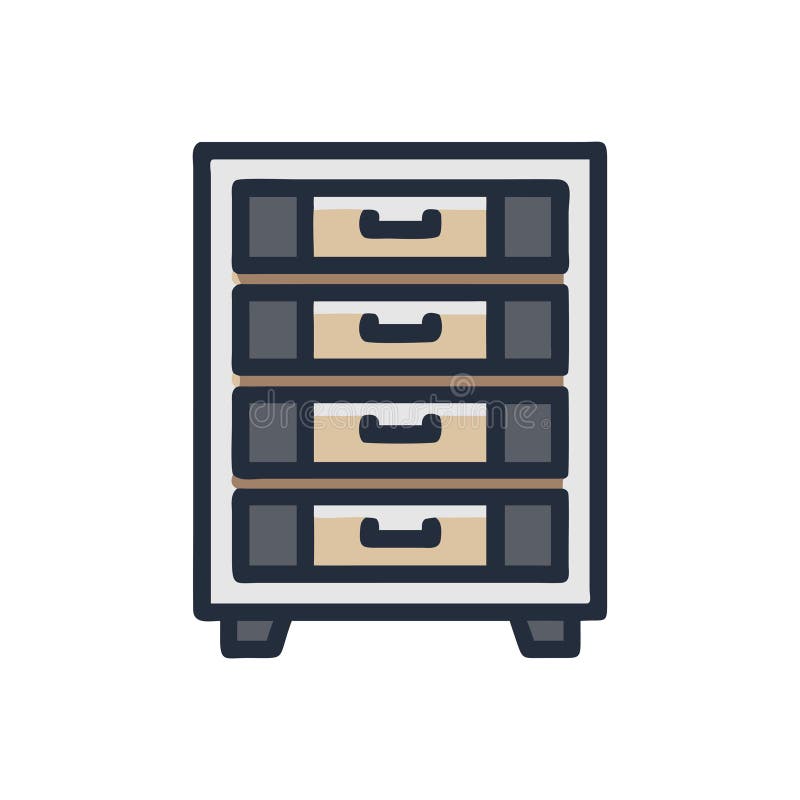 Elegant Multi-Drawer Cabinet for Modern Spaces Stock Vector ...