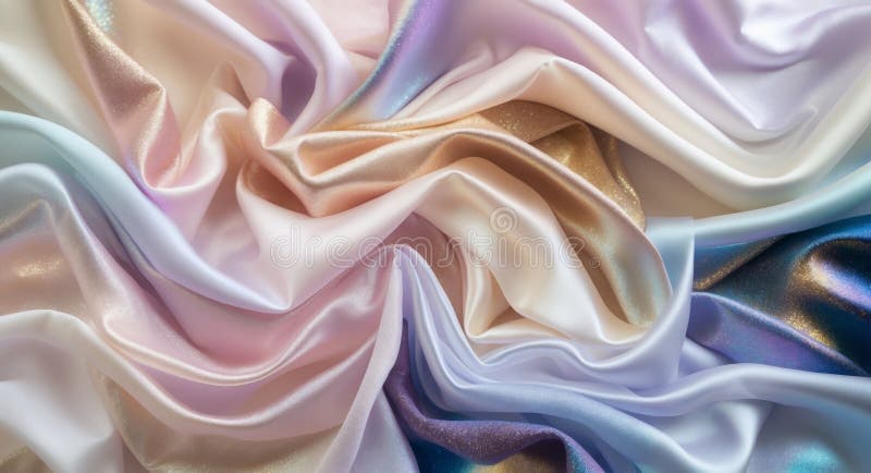 Elegant Multicolored Fabric Layers with Cosmic Gold Highlights and Deep ...