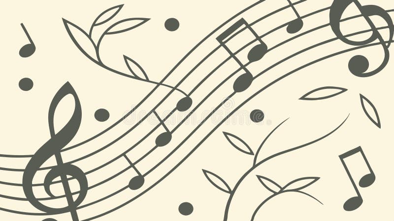 Elegant Music Notes and Staff Composition Vector, Vector Design ...