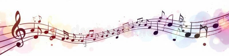 Elegant Musical Notes Melody on Clean White Background, Clef, Symbol ...