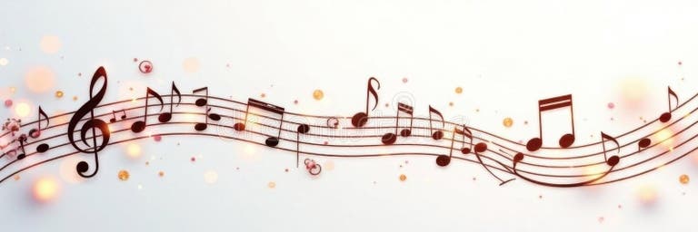 Elegant Musical Notes Melody on Pristine White Background, Art, Design ...