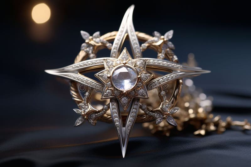 Elegant and Mystical Starshaped Jewelry Design Stock Illustration ...