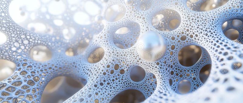 Elegant Nanoarchitecture with Gleaming Junctions Stock Photo - Image of ...