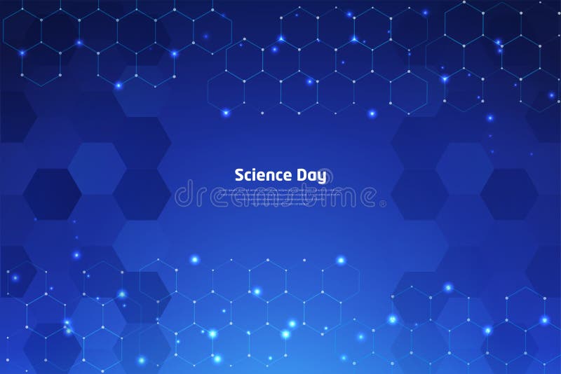 Elegant National Science Day Background with Geometric, Technology and ...