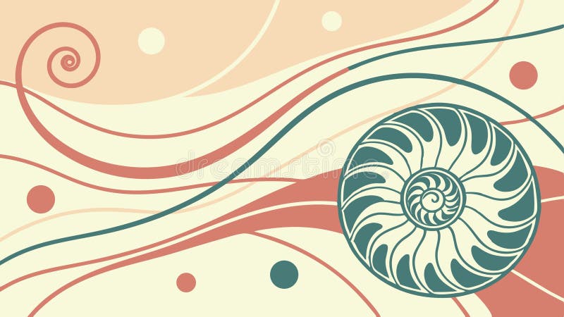 Elegant Nautilus Shell Fibonacci Spiral Natural Pattern, Vector Design Generative AI Stock ...