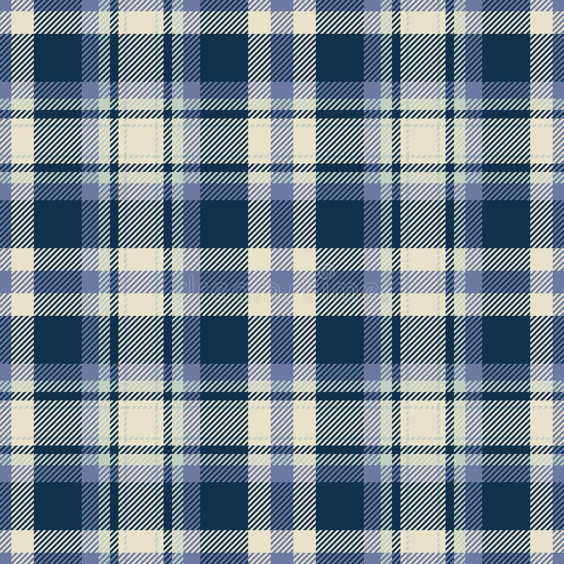 Elegant Navy and Cream Plaid Pattern. Perfect for Textile Design ...