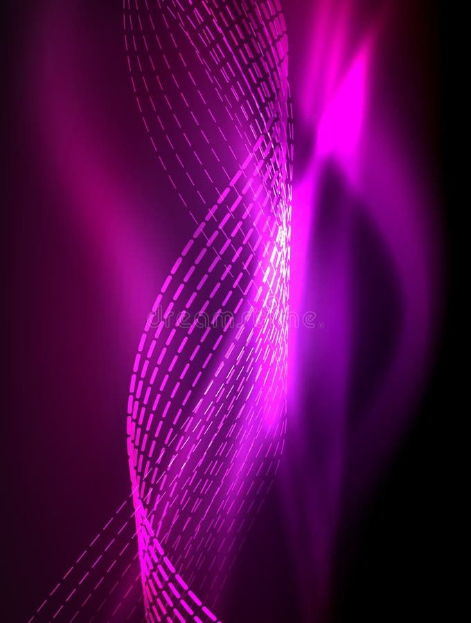 Elegant Neon Flowing Stripes, Smooth Waves with Light Effects Stock ...