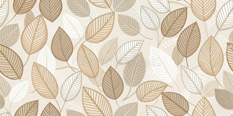 Elegant Neutral-toned Leaf Pattern Design for Various Applications ...