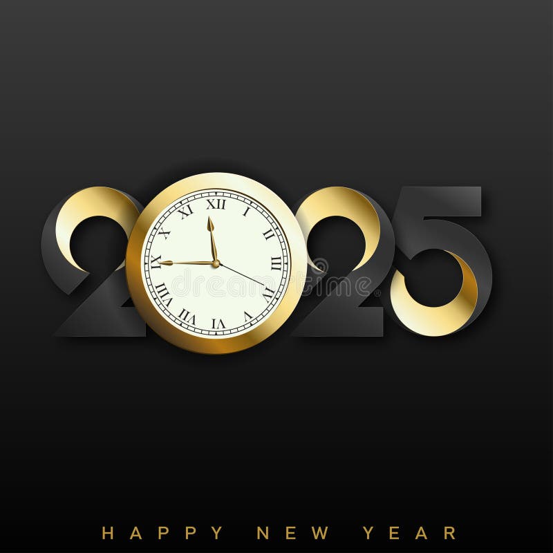 Elegant 2025 New Year Design. Luxurious New Year 2025 Greeting Vector ...