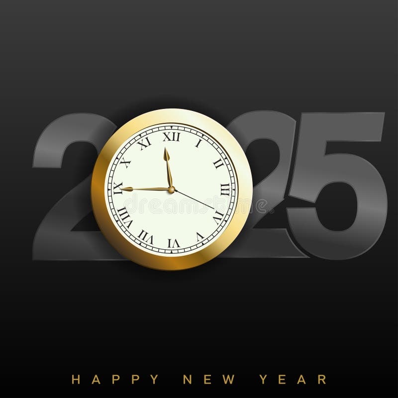Elegant 2025 New Year Design. Luxurious New Year 2025 Greeting Vector ...