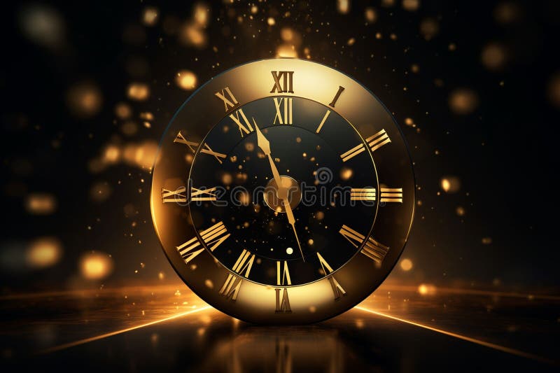 Elegant New Years Countdown Concept with Golden Stock Illustration ...
