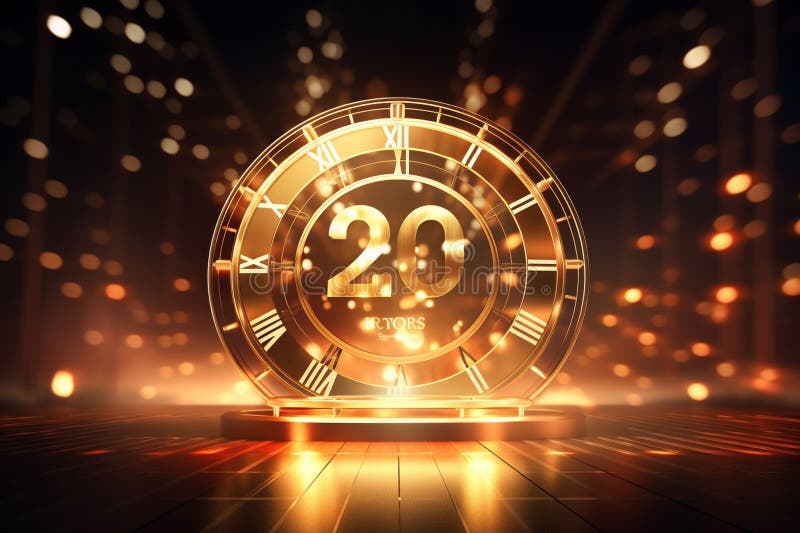 Elegant New Years Countdown Concept with Golden Stock Illustration ...
