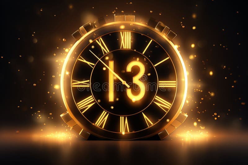 Elegant New Years Countdown Concept with Golden Stock Illustration ...