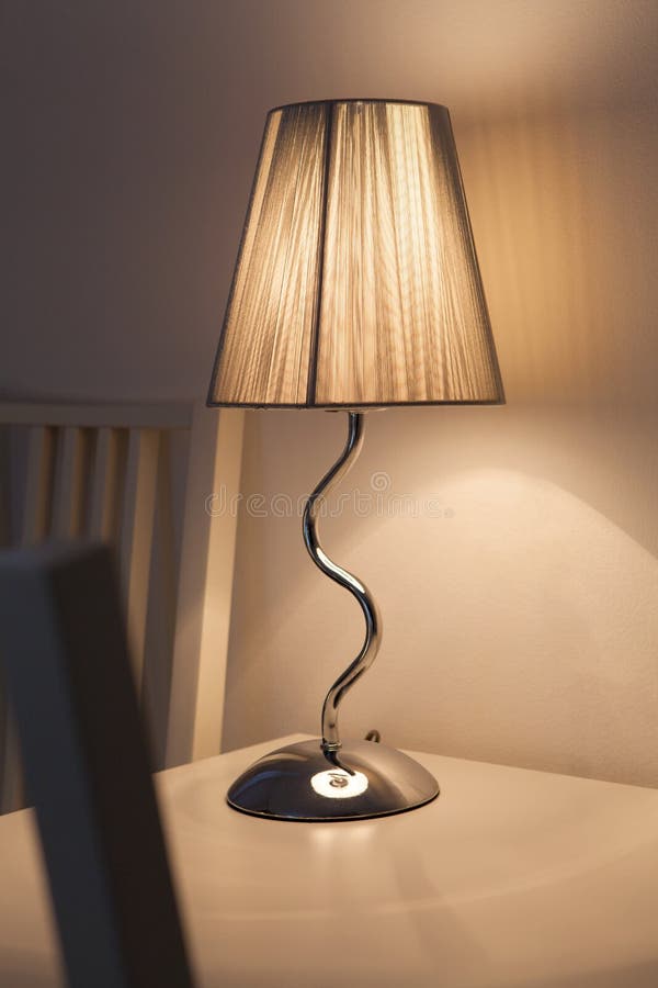 Elegant night lamp stock photo. Image of electric, indoor - 96445026