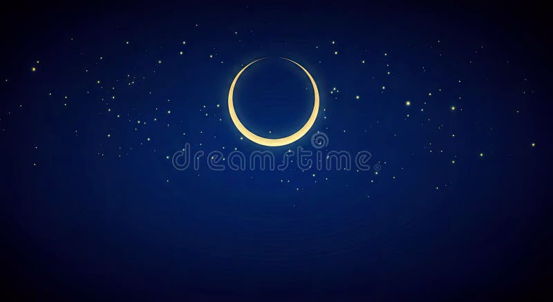 Elegant Night Sky Background with Crescent Moon and Subtle Star ...