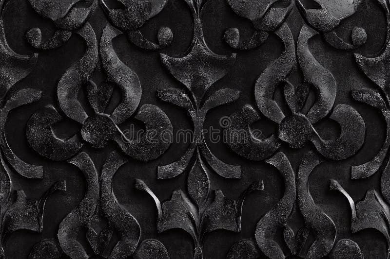 Elegant Noir Floral Pattern Design for Background and Textiles Stock ...