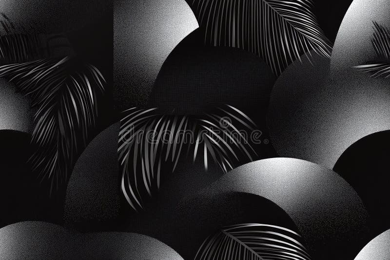 Elegant Noir Leaf Pattern Design for Interior Decor and Textiles Stock ...