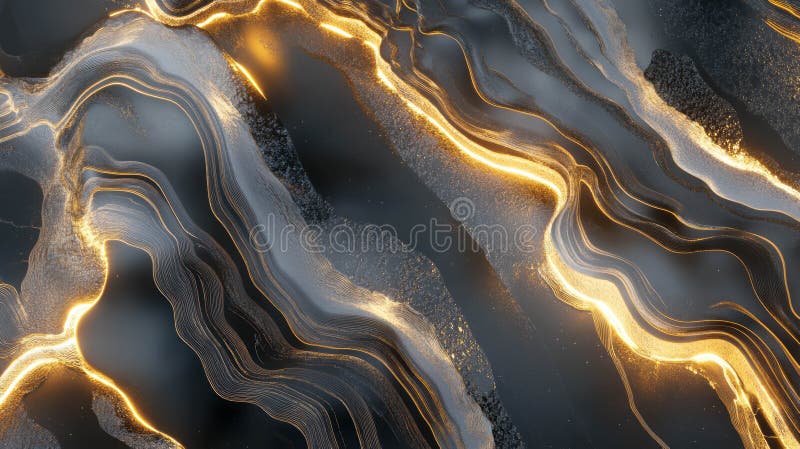 Elegant Obsidian Texture with Radiant Flow Lines and Chaotic ...