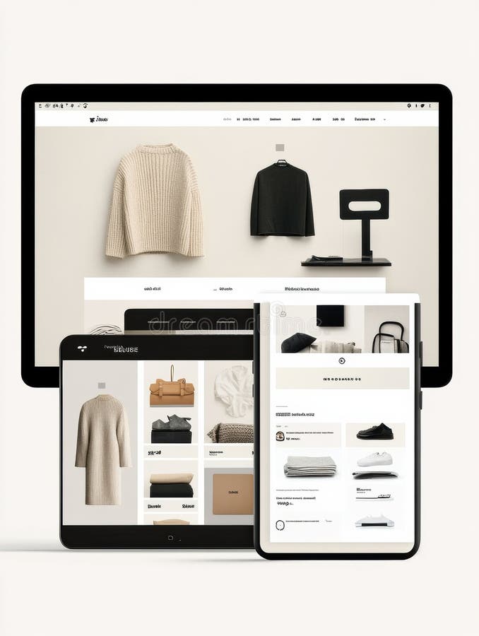 Elegant Online Storefront Interface Showcasing Minimalistic Design and ...