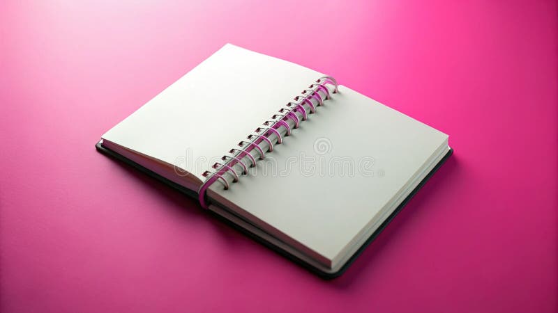 Elegant Open White Notebook on a Soft Pink Background a Versatile ...